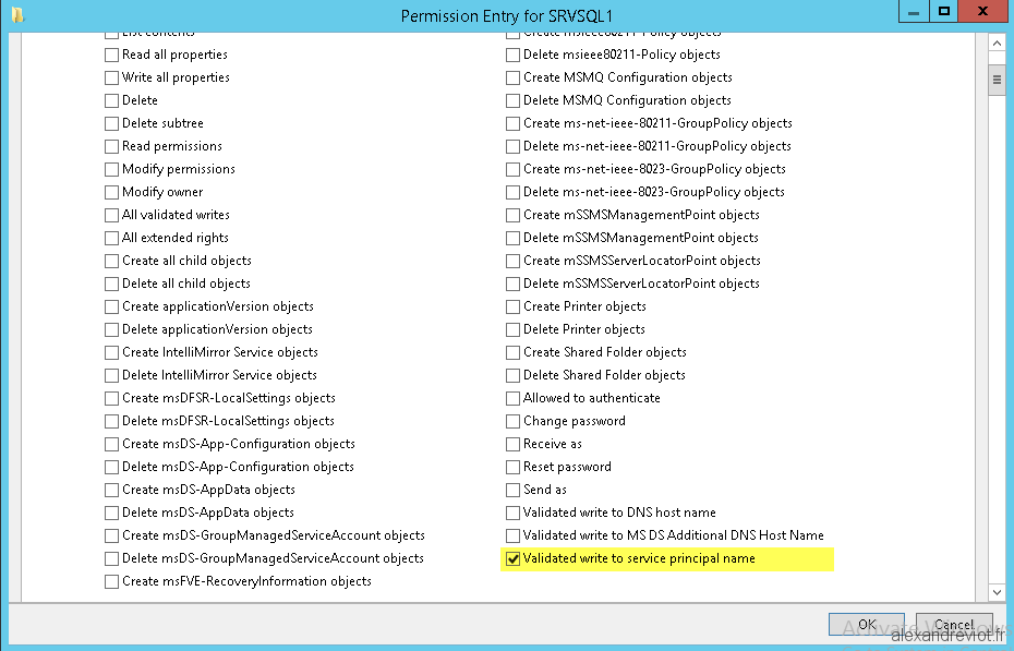 SQL Server - Could not register the Service Principal Name - Alexandre VIOT