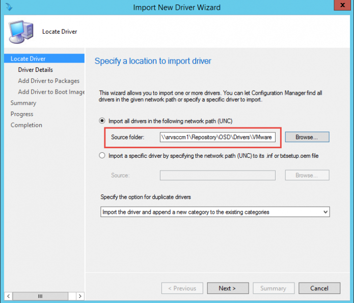 SCCM 2012 - How to import VMware Drivers - Alexandre VIOT
